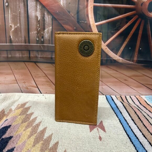 Accessories | Shotgun Shell Concho Leather Tall Wallet In Coffee | Poshmark